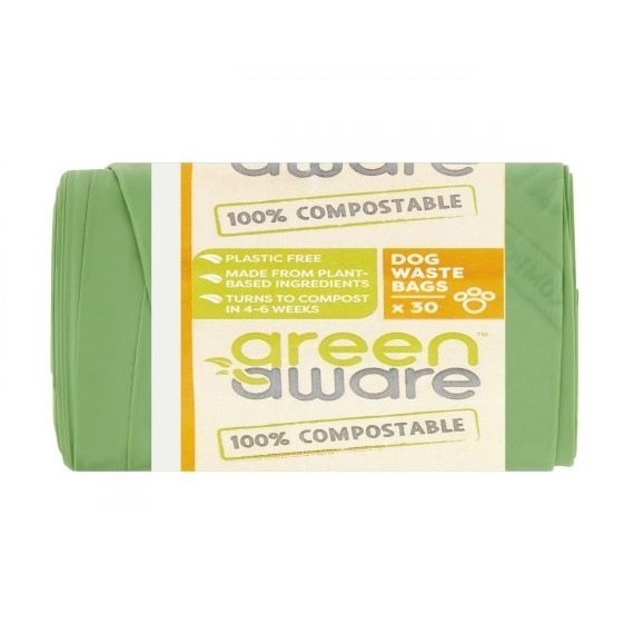 GREEN AWARE Kompostowalne worki na psie odpady 30 szt